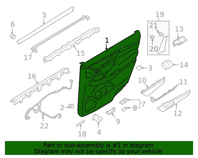 2019-2022 Subaru Ascent Door Trim Panel 94226XC05AVI | Subaru Parts Store