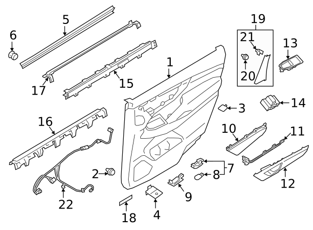 2019-2022 Subaru Ascent Door Trim Panel 94226XC00AVI | Subaru Parts For You