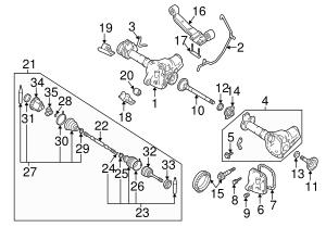 1998-2004 Nissan Axle Assembly 39100-2S660 | QuirkParts
