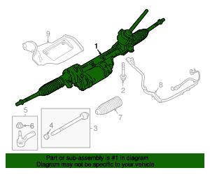 2012 Land Rover Range Rover Evoque Steering Gear LR140515 ...