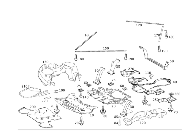 1994-2012 Mercedes-Benz Protective Metal Sheet 230-524-06-01 | World ...