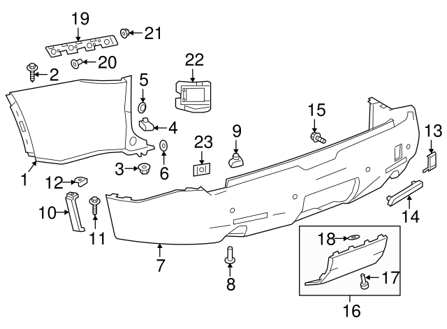 2022-2023 Chevrolet Traverse Bumper Cover 84686355 | TascaParts.com