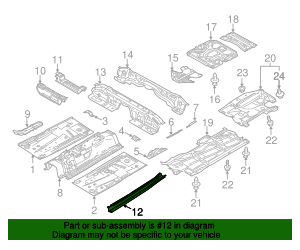 2014-2018 Mazda 3 Lower Rail - Passenger Side (RH) B45A-53-661A ...
