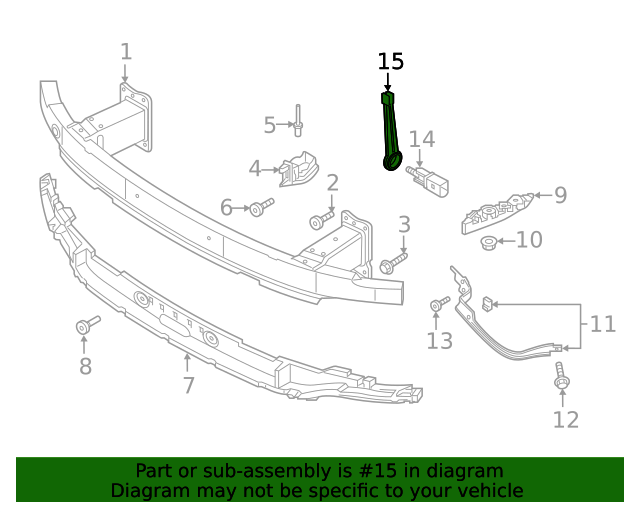 2019-2024 Audi Ambient Air Temperature Sensor Bracket 4K0-820-536-A ...