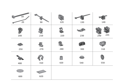 Loom Ties, Cable Mounting Parts and Grommets for 2015 Mercedes-Benz ...