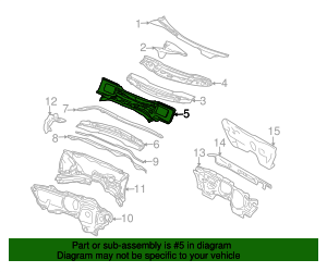 2005-2016 Volkswagen Cowl Panel 1K0-805-422-C | OEM Parts Online