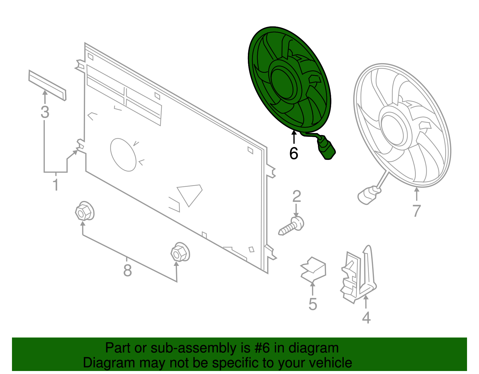 2005-2022 Volkswagen Fan & Motor 1KM-959-455-E | Wolfsburg Parts Direct