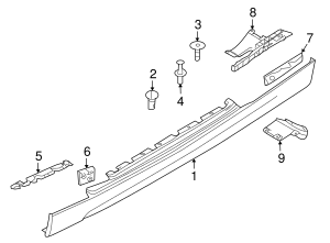 51777046347 - 2008-2013 BMW Rocker Molding (51-77-7-046-347) | BMW of ...