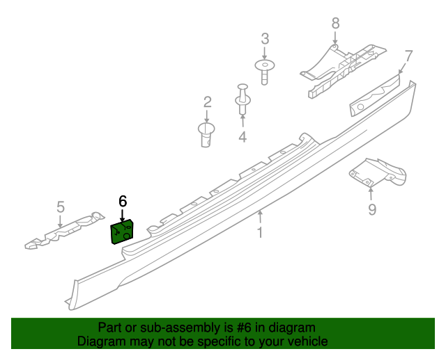 Genuine BMW 51-77-7-177-796 | Rocker Molding Strip | FREE Shipping on ...