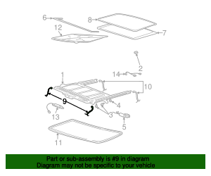 1997-2005 GM Hose Asm Sun Rf Hsg Frt Dr 15150345 | TascaParts.com