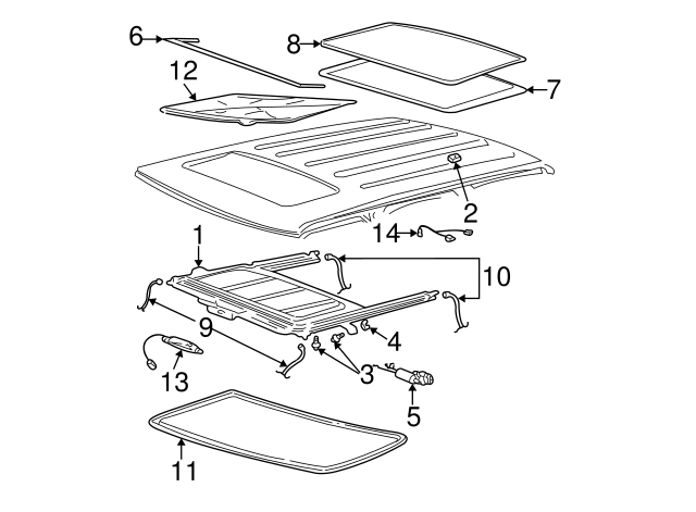 1997-2009 GM Sunroof Window Seal 25917746 | TascaParts.com