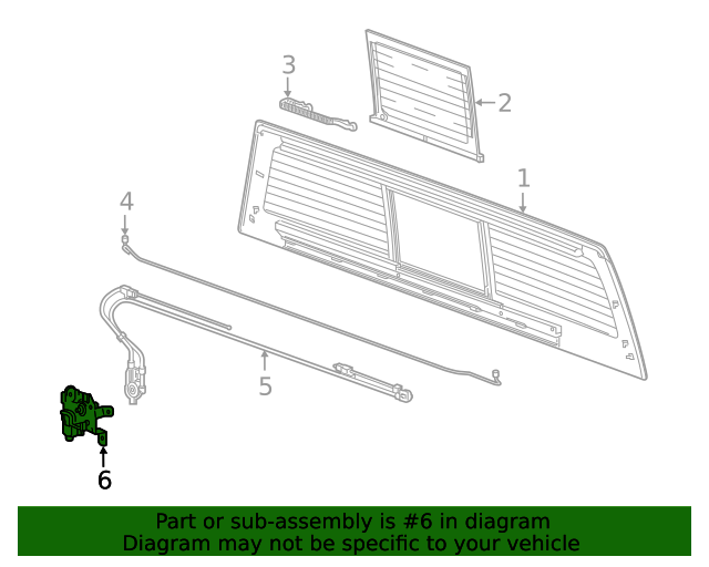 2019-2024 GM Rear Sliding Window Module 84400171 GM | GMPartsDirect.com