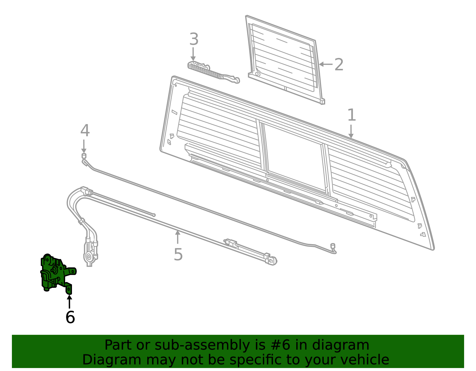 2019-2025 GM Rear Sliding Window Module 84400171 GM | GMPartsDirect.com