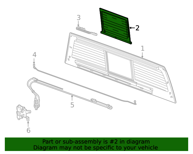 2019-2024 GM Rear Sliding Window 84375078 GM | GMPartsDirect.com
