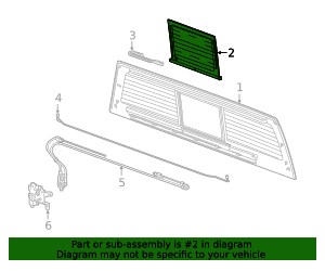 2019-2025 GM Rear Sliding Window 84375078 GM | GMPartsDirect.com
