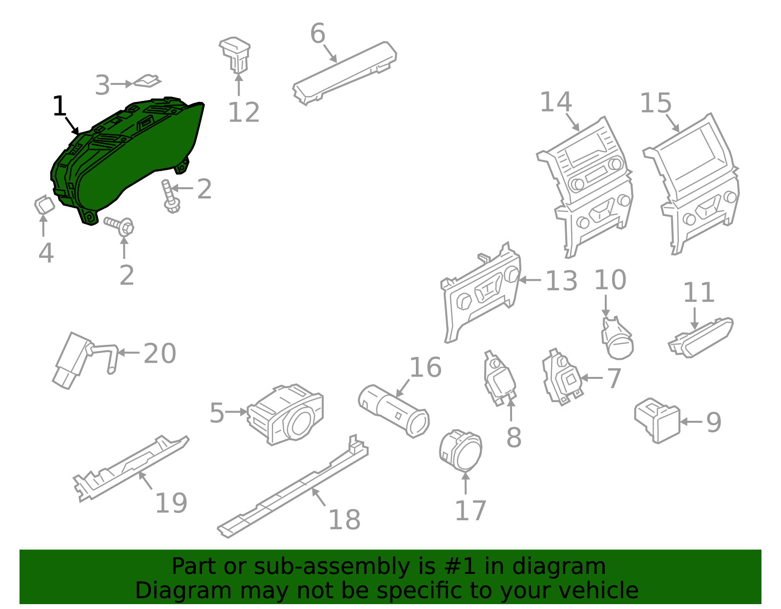 KB3Z-10849-G - Cluster Assembly 2020-2023 Ford Ranger | Big 3 Auto Parts