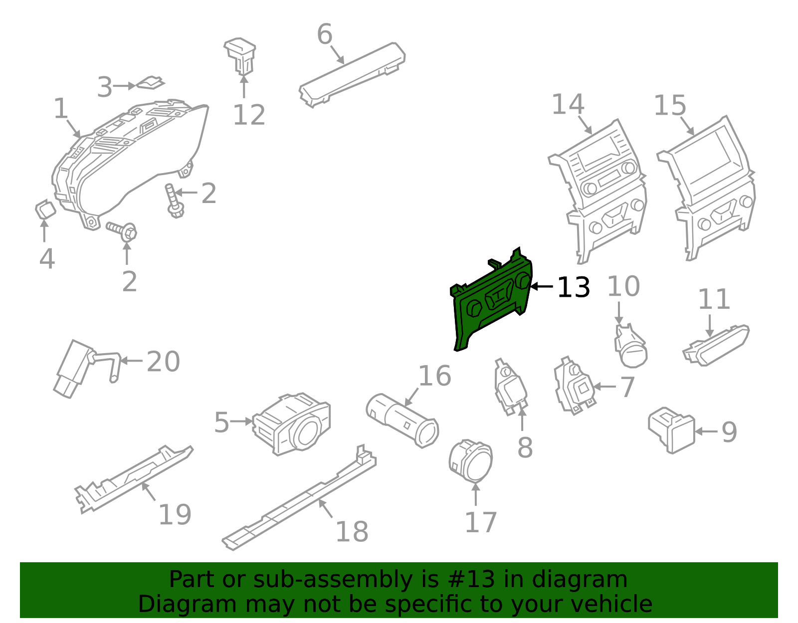 2019-2023 Ford Ranger Motorcraft™ HVAC Temperature Control Panel CCM ...