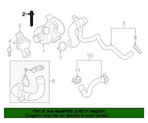 11517602125 - 2012-2018 BMW Water Pump Bolt (11-51-7-602-125) | BMW of ...