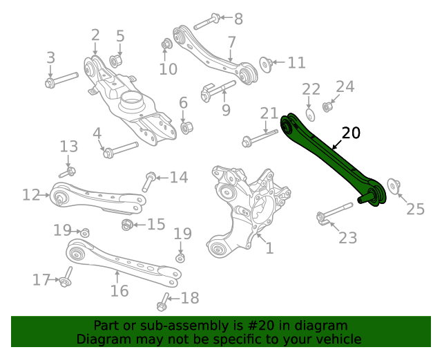 2021-2024 Ford Mustang Mach-E Rear Lateral Arm LJ9Z-5500-G | Miracle ...