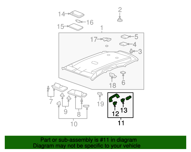 83240-SNA-A11ZJ - Grab Rail Assembly *NH643L* (Coat Hanger) (Light Gray ...