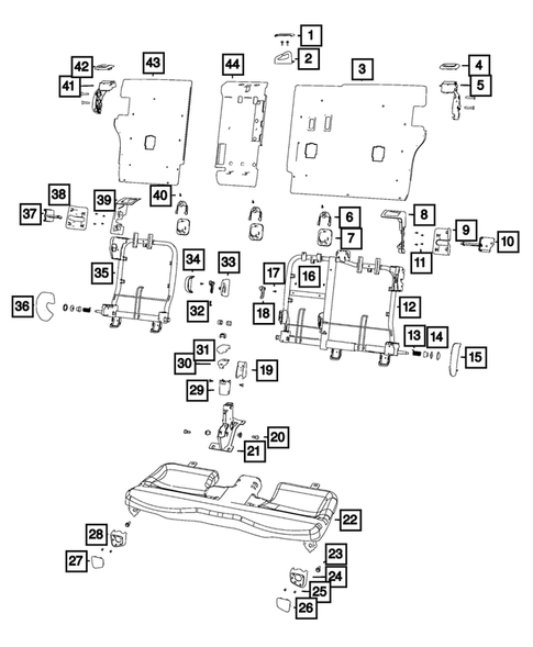 Rear Seats - Second Row - Adjusters, Recliners, Shields and Risers for ...