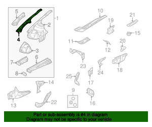 1999-2006 BMW Reinforcement 41-11-8-234-043 | Online BMW Shop