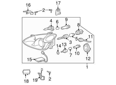 Headlamp Components for 2004 Lexus RX330 | Lexus of Pembroke Pines Parts