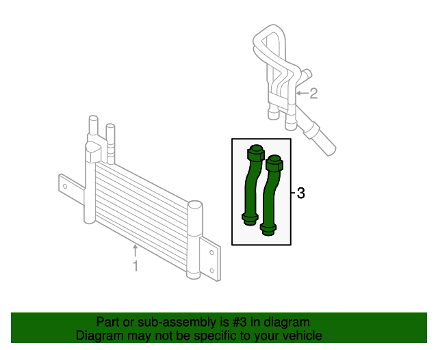 25420-3N000 - Automatic Transmission Oil Cooler Hose Assembly 2011-2013 ...