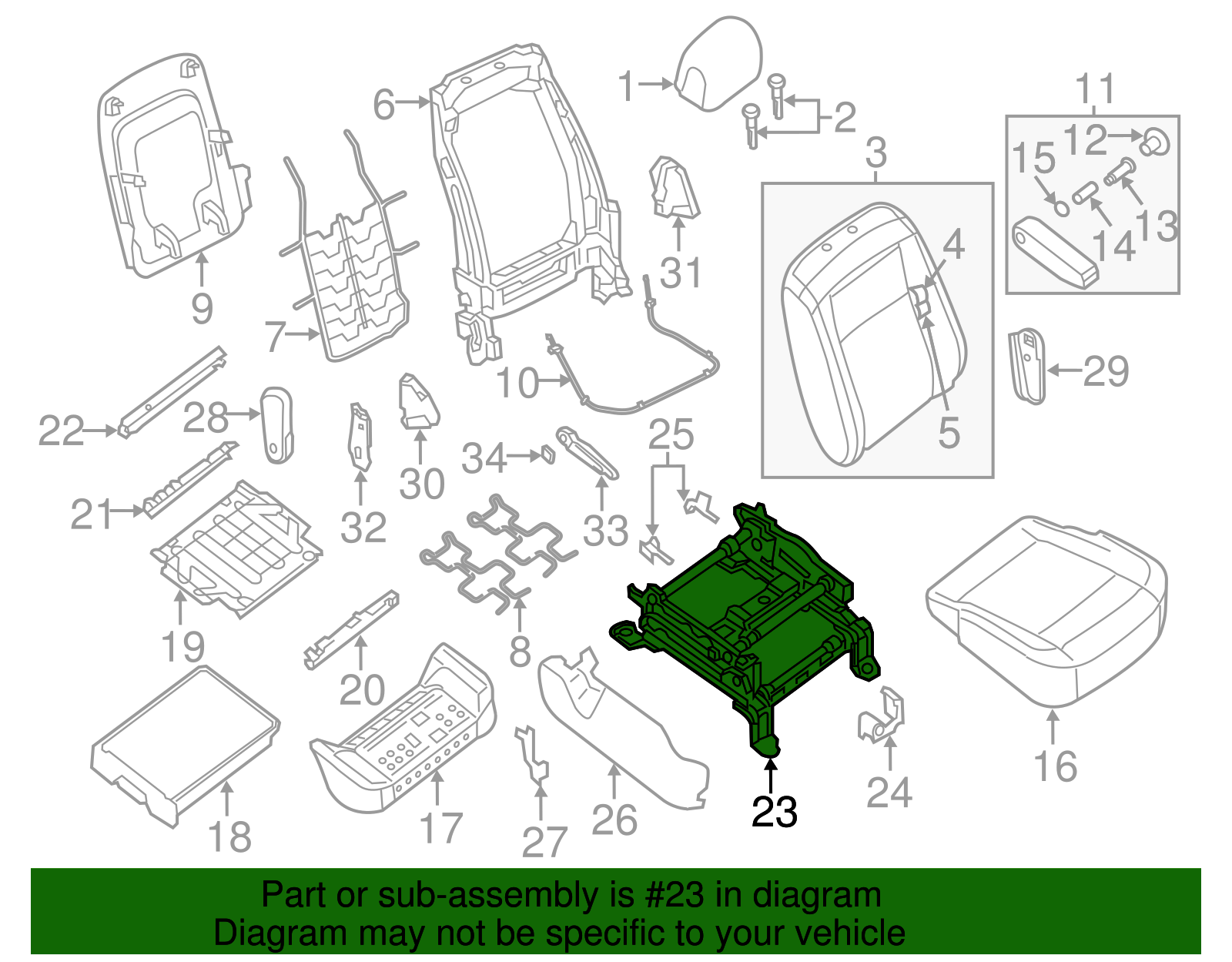 2018-2021 Nissan NV3500 Seat Track 87420-1PC0A | My Nissan Part