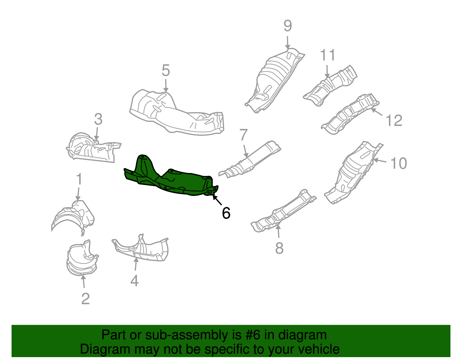 2006-2022 Subaru Catalytic Converter Heat Shield 44651AA390 | Subaru ...