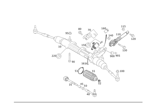 Steering Gear and Steering Linkage for 2010 Mercedes-Benz S600 ...