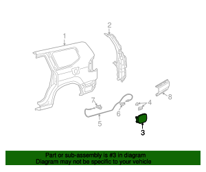2003-2009 Lexus GX470 Fuel Door 77350-60070 | OEM Parts Online