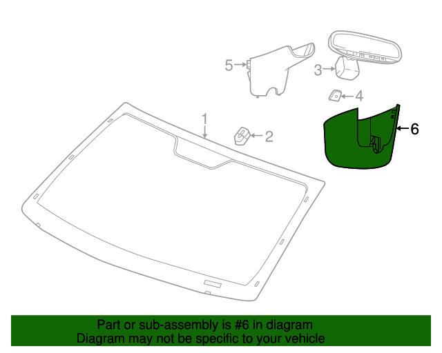 2015-2021 Jeep Grand Cherokee Interior Rear View Mirror Cover ...