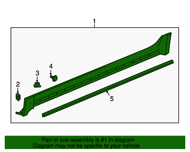2018-2023 Chevrolet Equinox Driver Side Rocker Panel Molding 84713653 ...