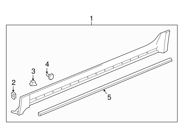 Driver Side Rocker Panel Molding 85642231 | NewGMParts.com