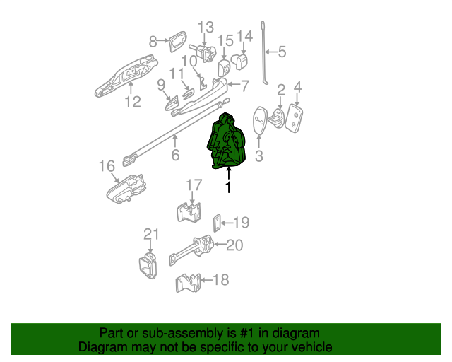 51217011241 - 2001-2005 BMW Lock Assembly (51-21-7-011-241) | BMW of ...
