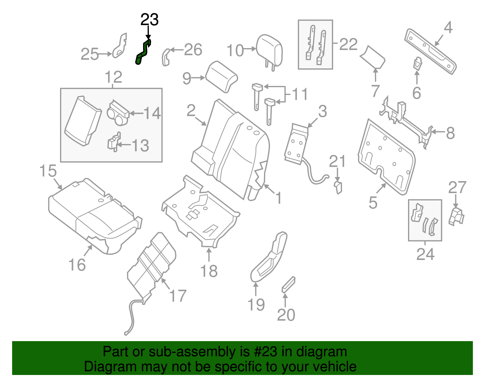 2013-2020 Nissan Pathfinder Recline Cover 88410-3KA0B | Temecula Nissan ...