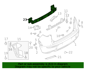 2020-2023 Mazda CX-30 Bumper Impact Bar BDTS-50-260A | TascaParts.com
