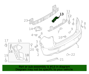 2020-2021 Mazda CX-30 Rear Bumper Stay Retainer Bracket DGH9-50-2J1 ...