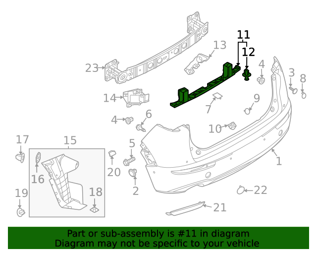 DGH9-50-290A - Rear Bumper Stay - 2020 Mazda CX-30 | Werner Mazda Parts
