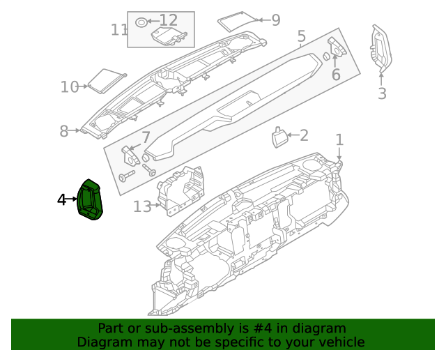 M2DZ-7802525-BE - Dash Reinforced 2021-2024 Ford Bronco | Big 3 Auto Parts