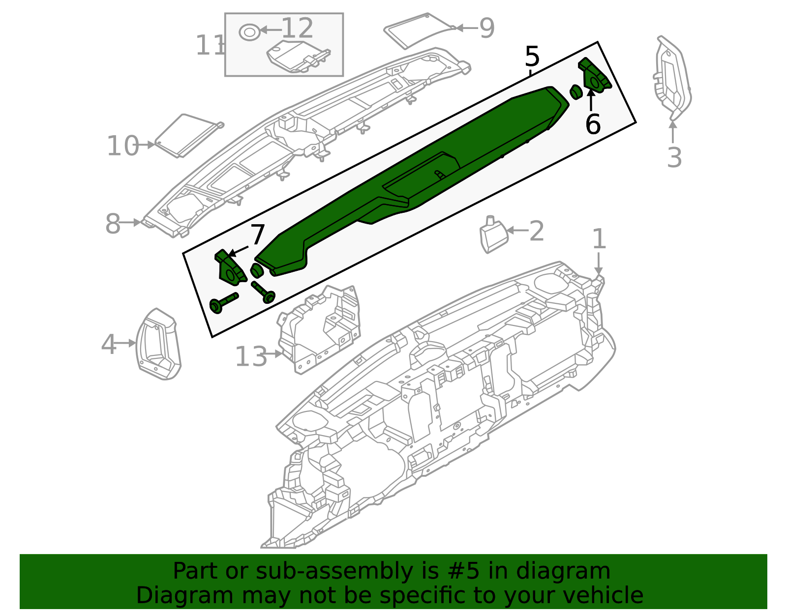 2021-2024 Ford Bronco Front Panel M2DZ-7804338-BY | QuirkParts