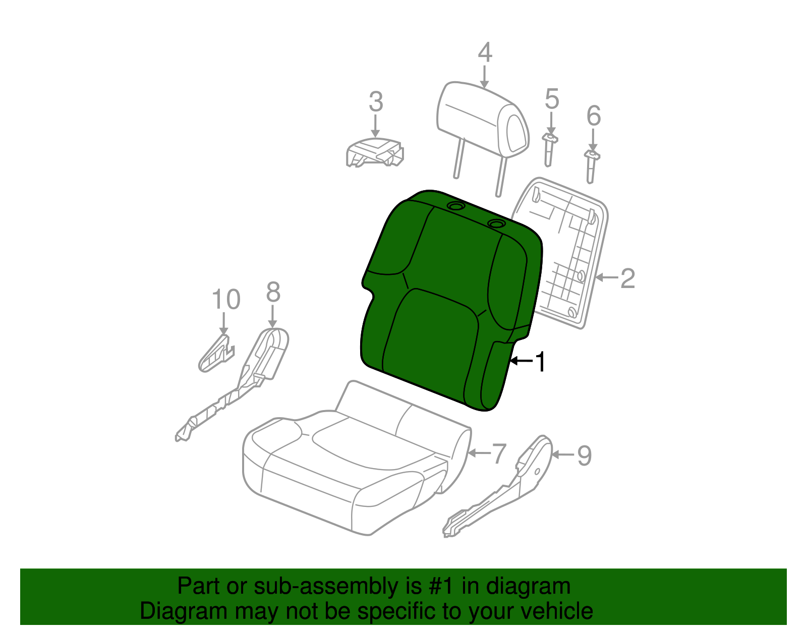2015-2017 Nissan Frontier Seat Back Assembly 87600-9BL0A | Ziegler ...