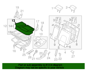 2007-2012 Hyundai Veracruz Seat Cover 89160-3J151-R7B | OEM Parts Online