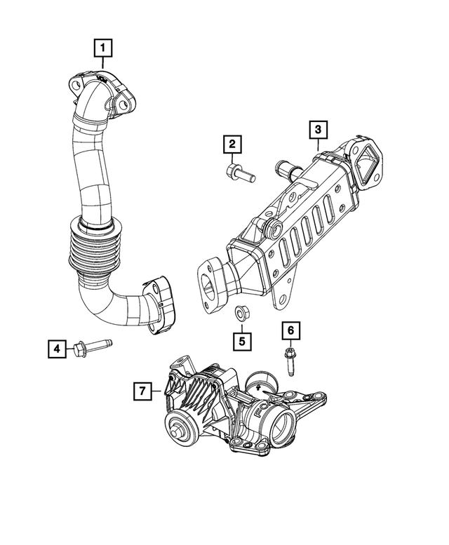 2018-2022 Jeep Wrangler Egr Tube 5281631AB | My Mopar Parts