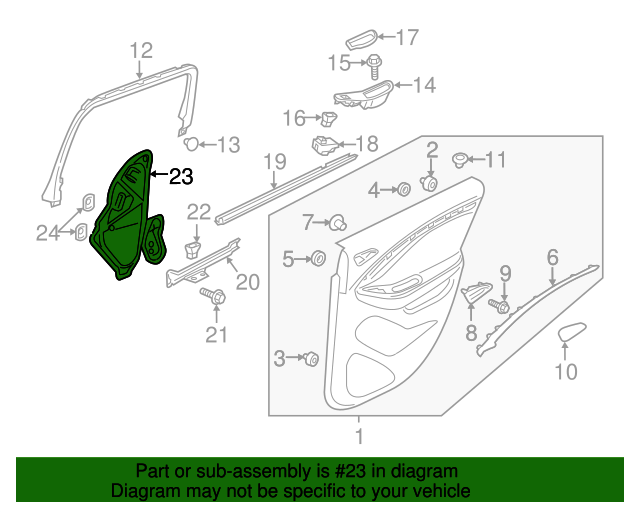2016-2020 Buick Envision Water Deflector 22928379 | GMPartsDirect.com