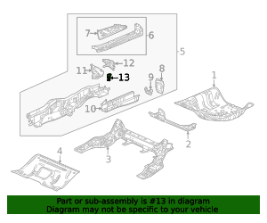 65638-T20-A00ZZ - Frame Stiffener | Genuine Honda Parts