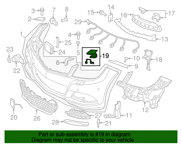 204-880-43-24-9197 - Headlight Washer Cover 2012-2014 Mercedes-Benz ...