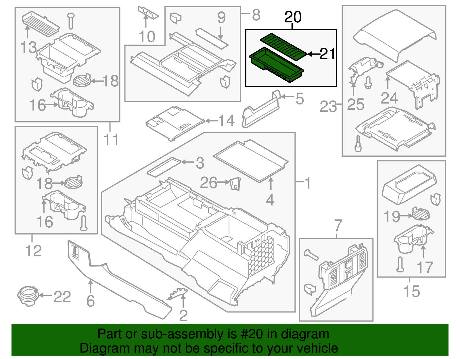 2015-2020 Ford F-150 Storage Box FL3Z-19A090-AA | Ford OEM Parts Outlet