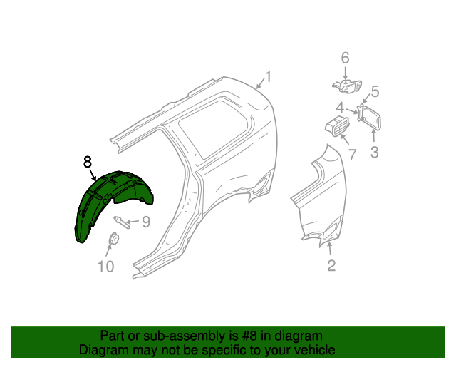 8620532 - Splash Shield - 2003-2014 Volvo XC90 | Volvo OEM Parts Direct